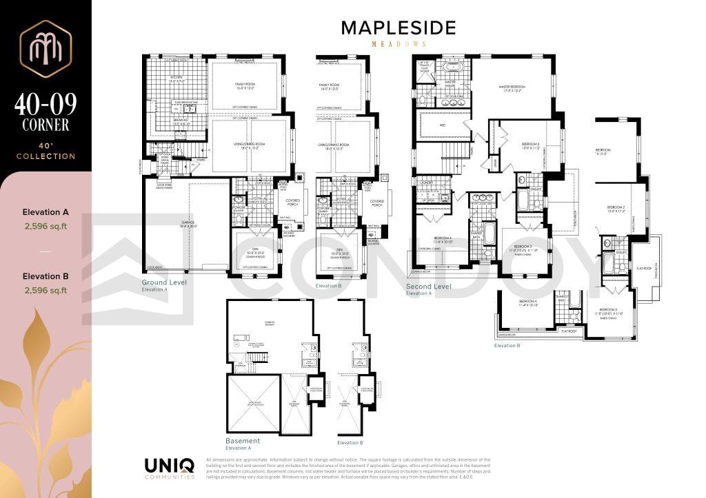 Mapleside Meadows Homes | 40-09 CORNER ELEV B | 2596 Sq.Ft. | 4B ...