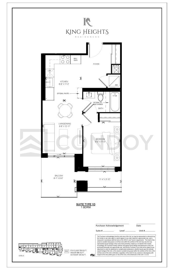 King Heights Residences | Penthouse 1D | 580 Sq.Ft. | 1B | Floor Plans ...