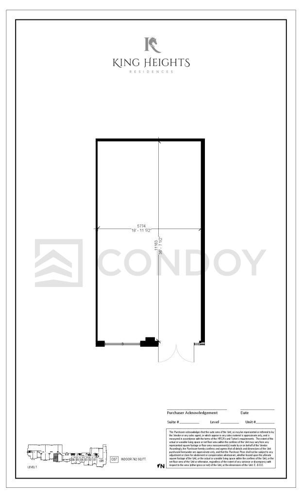 King Heights Residences | Commercial C2 | 774 Sq.Ft. | Floor Plans | CondoY